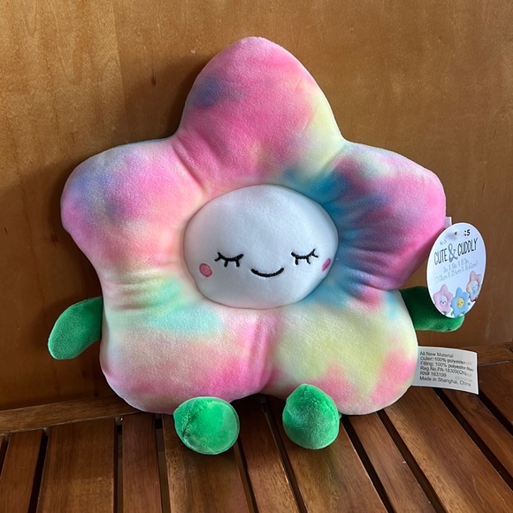 Squishmallows | Toys | Nwt Cute Cuddly Tiedye Smiling Flower Stuffed ...